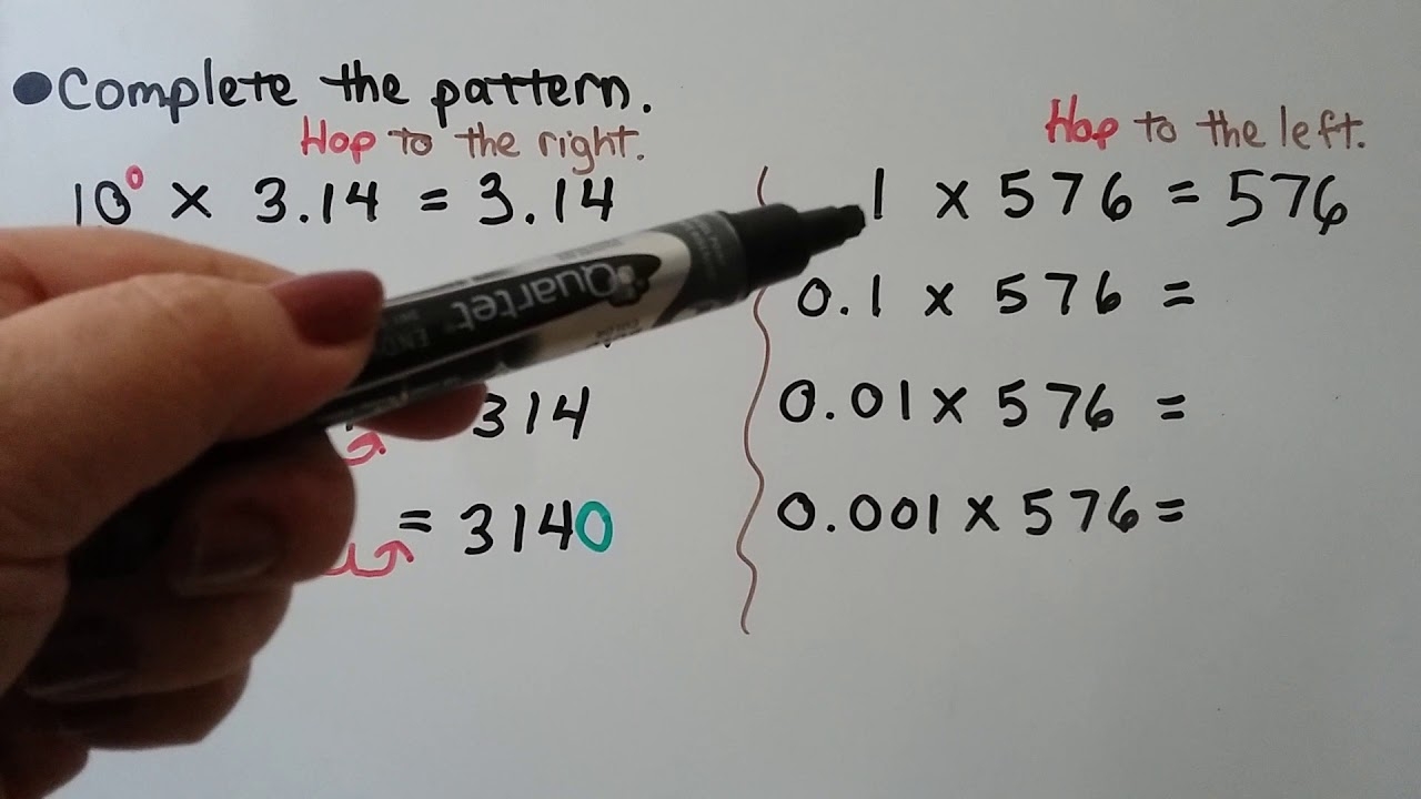 Multiplication Patterns With Decimals 5th Printable Worksheets