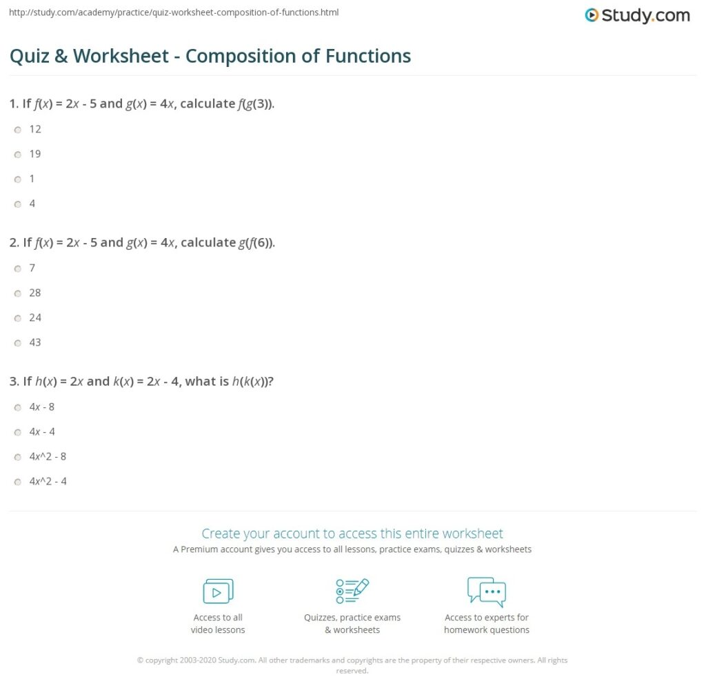 Composition Of Functions Worksheet Kuta Printable Worksheets Composition Of Functions Worksheet Kuta Printable Worksheets