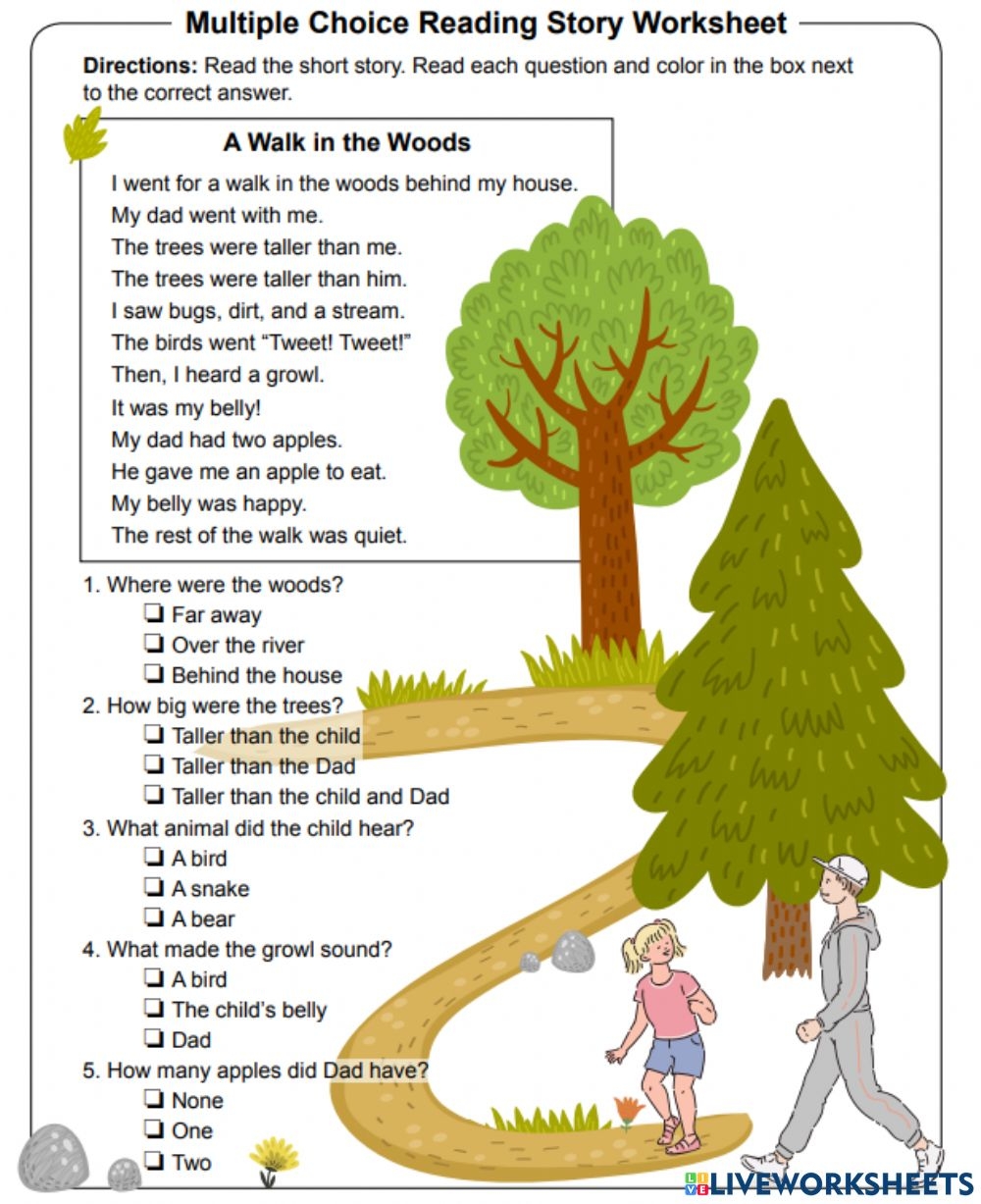 3rd Grade Reading Comprehension Worksheets Multiple Choice Printable