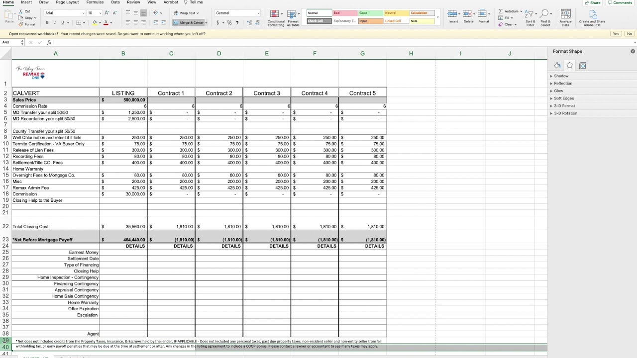 Real Estate Multiple Offer Worksheets Printable Worksheets