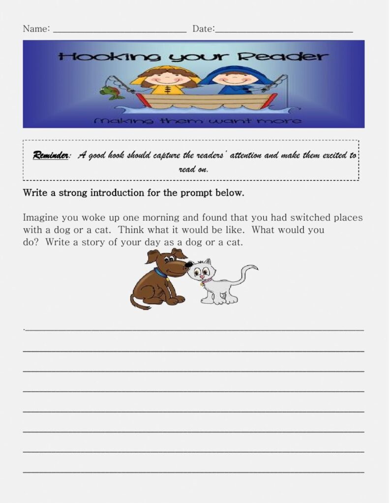 Writing Hooks Practice Worksheet Pdf Printable Worksheets