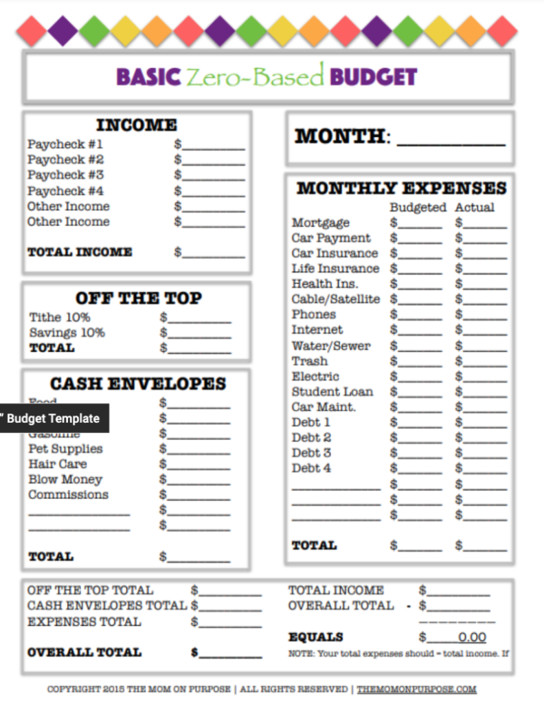 Every Dollar Budgeting Worksheet Printable Worksheets