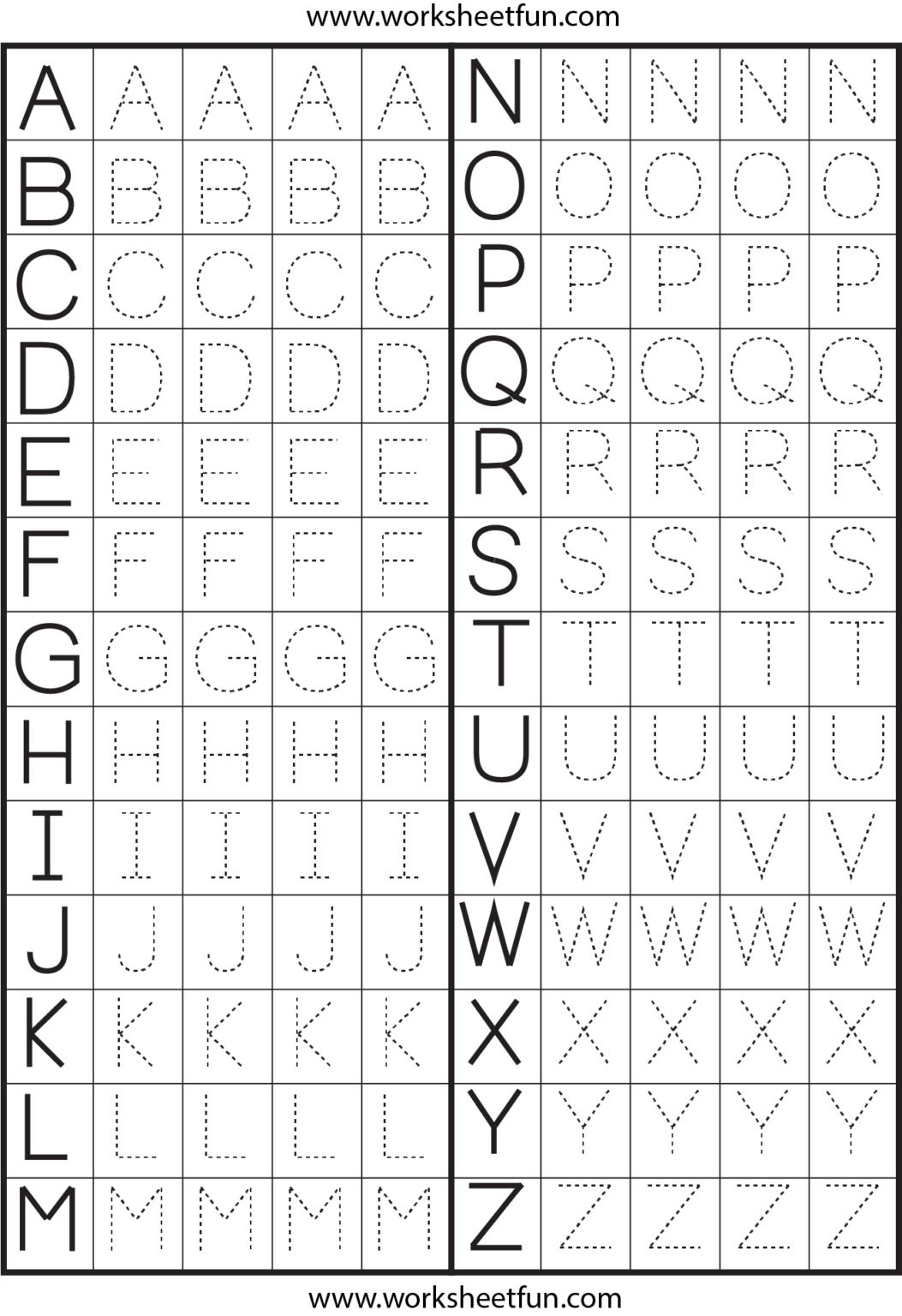 Abc Traceable Printable Worksheets Pdf - Printable Worksheets