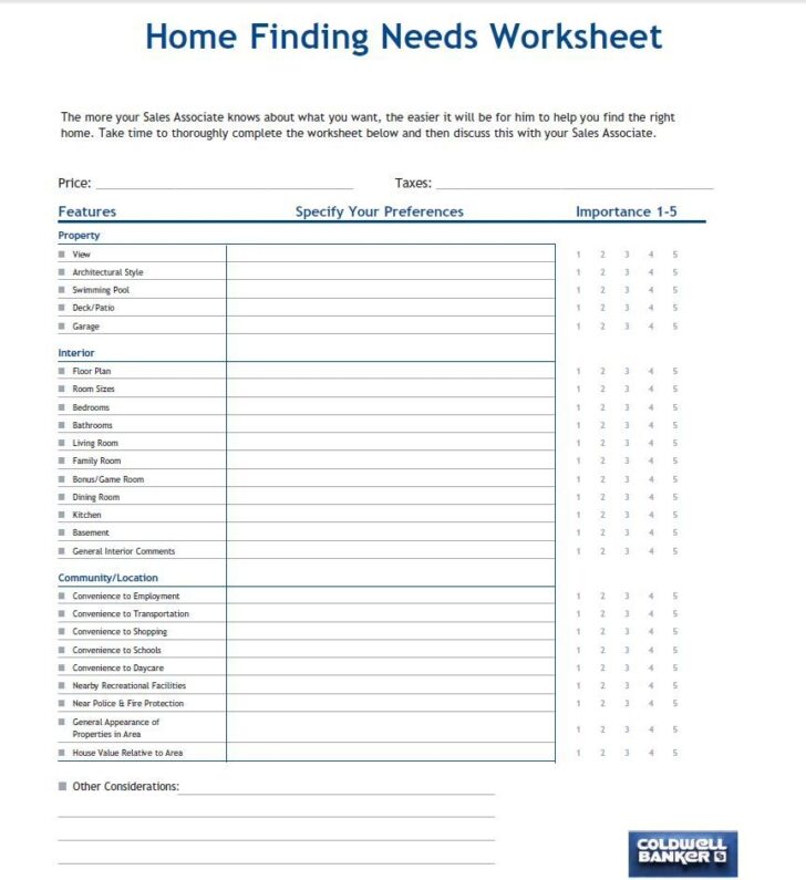 Buying A Home Budget Worksheet Printable Worksheets Buying A Home Budget Worksheet Printable Worksheets