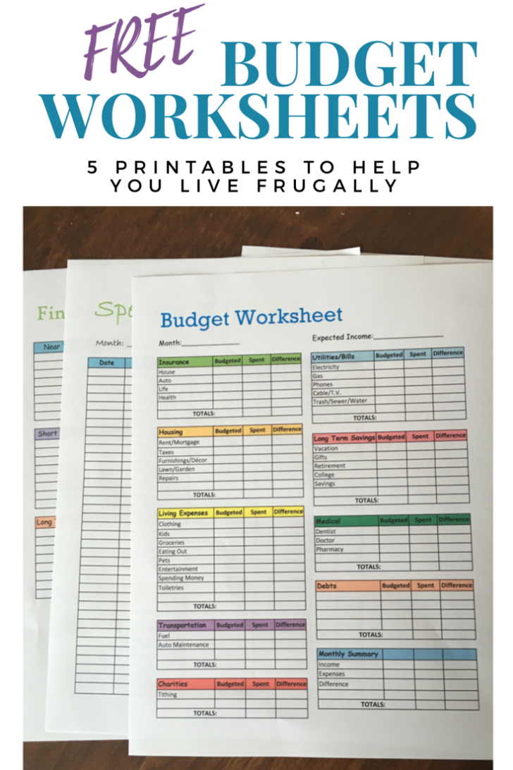Frugal Living Budget Worksheet - Printable Worksheets