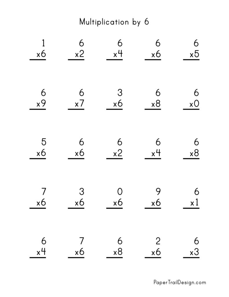 Basic Multiplication Worksheets Printable Printable Worksheets
