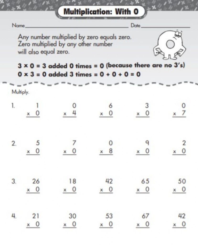 Multiplication Worksheets Zeros And Ones Printable Worksheets Multiplication Worksheets Zeros And Ones Printable Worksheets