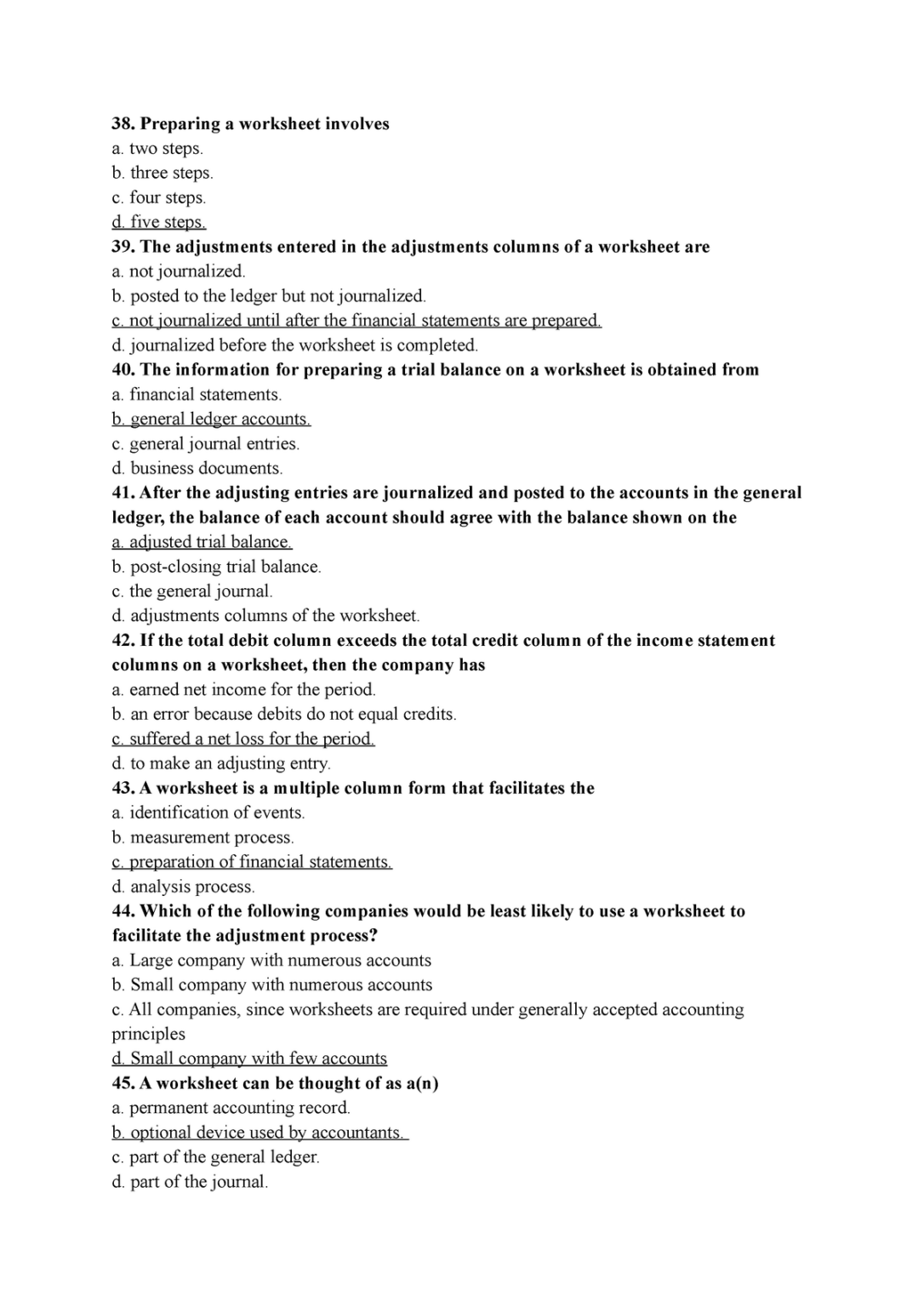 A Worksheet Is A Multiple Column Form That Facilitates The Captain 