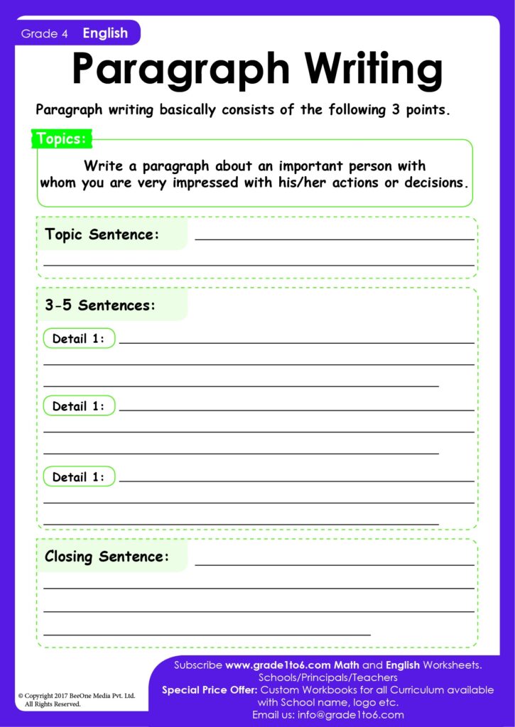 Paragraph Writing Worksheets Grade 4 Printable Worksheets Paragraph Writing Worksheets Grade 4 Printable Worksheets