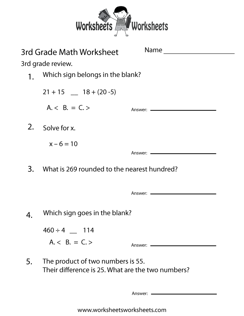 Free Printable Worksheets For 3rd Grade Multiplication Printable 