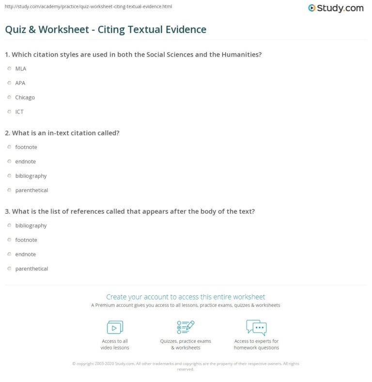 Citing Textual Evidence Multiple Choice Worksheets Pdf Printable Citing Textual Evidence Multiple Choice Worksheets Pdf Printable