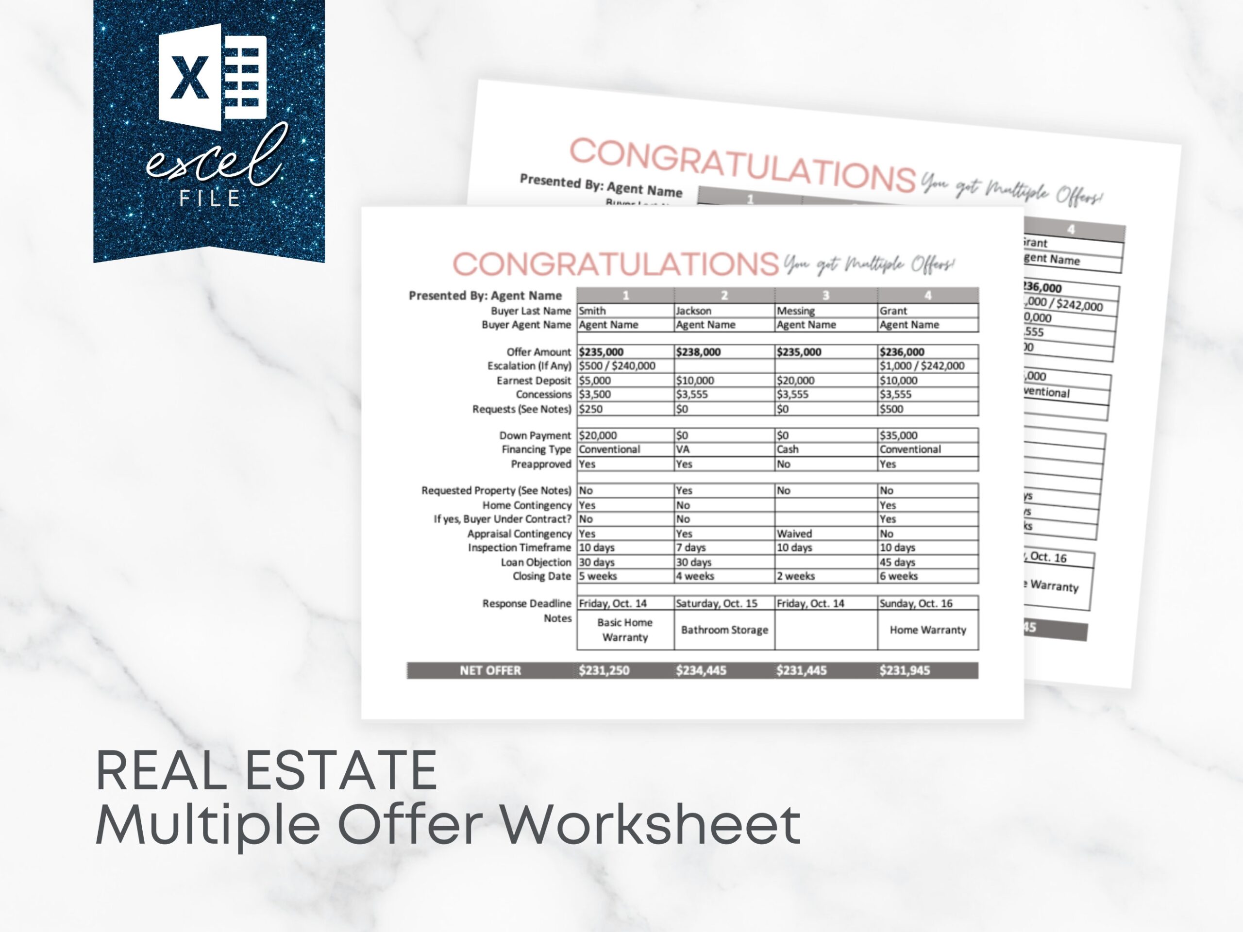Multiple Offer Worksheets Pdf Printable Worksheets