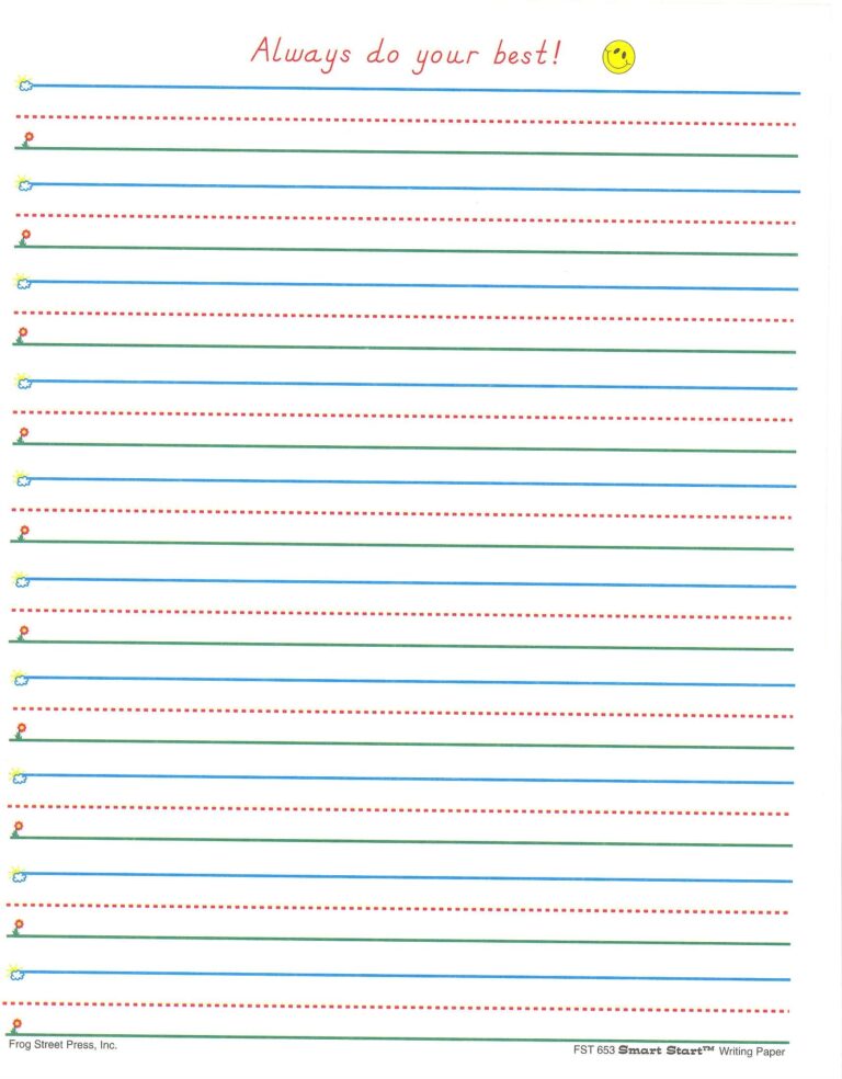 Grade 1 Writing Paper Printable - Printable Worksheets